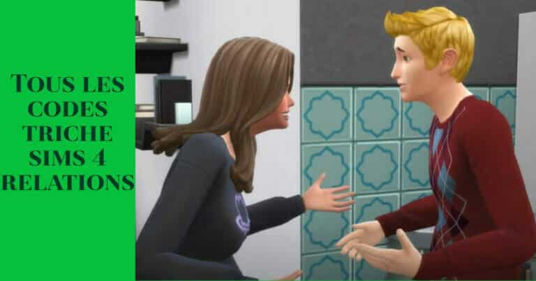 Les Sims 4 code triche pour relation, amicales et amoureuses